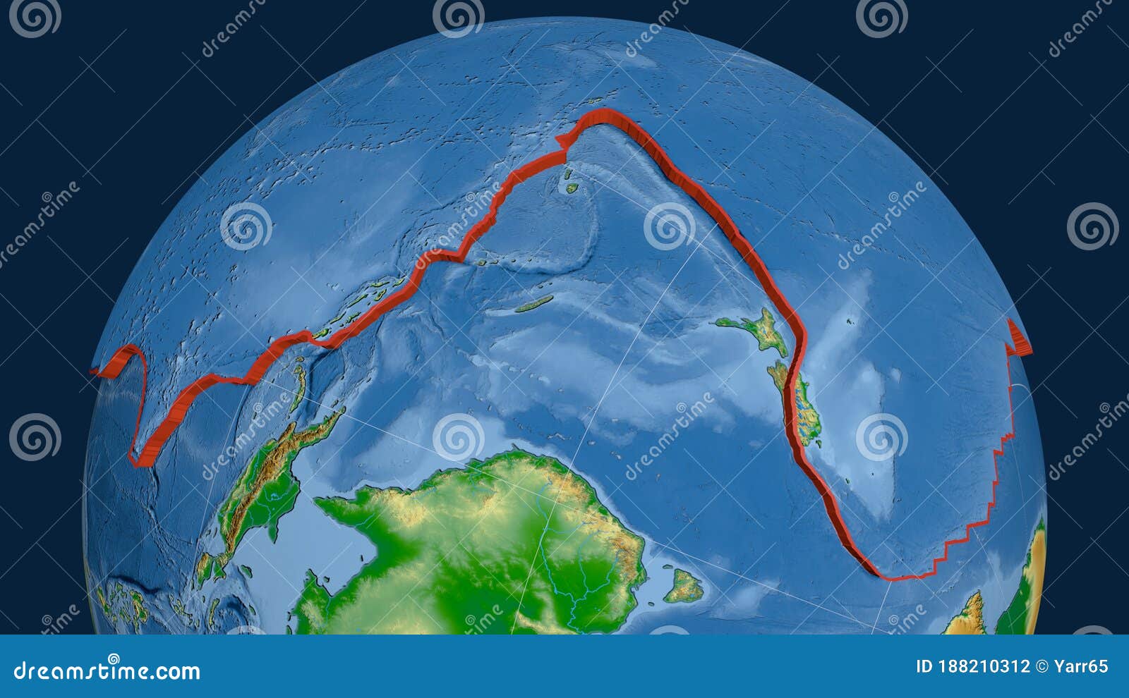 Pacific Plate Extruded - Physical Stock Illustration - Illustration of ...