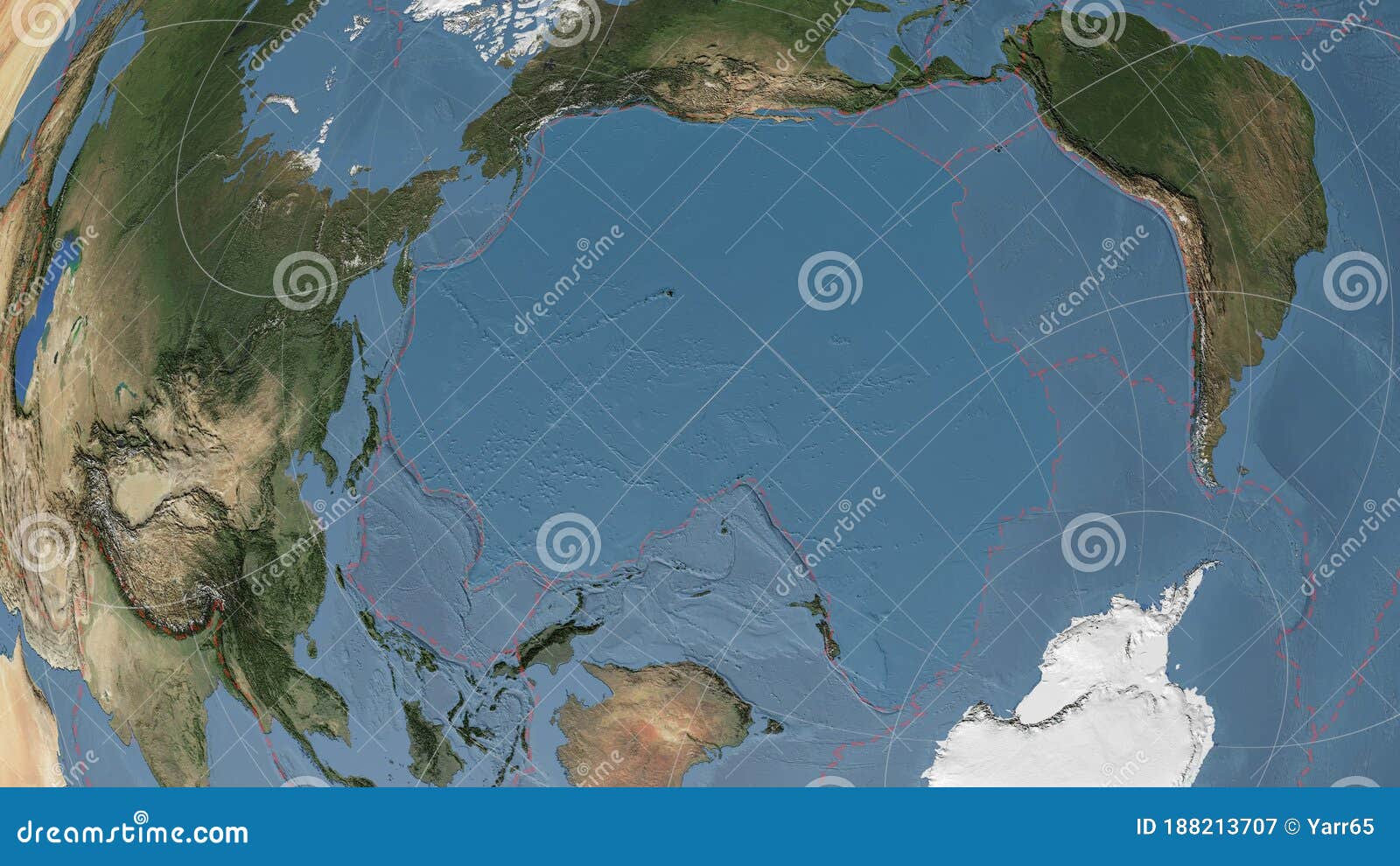 Pacific Plate Overview - Satellite Stock Illustration - Illustration of ...