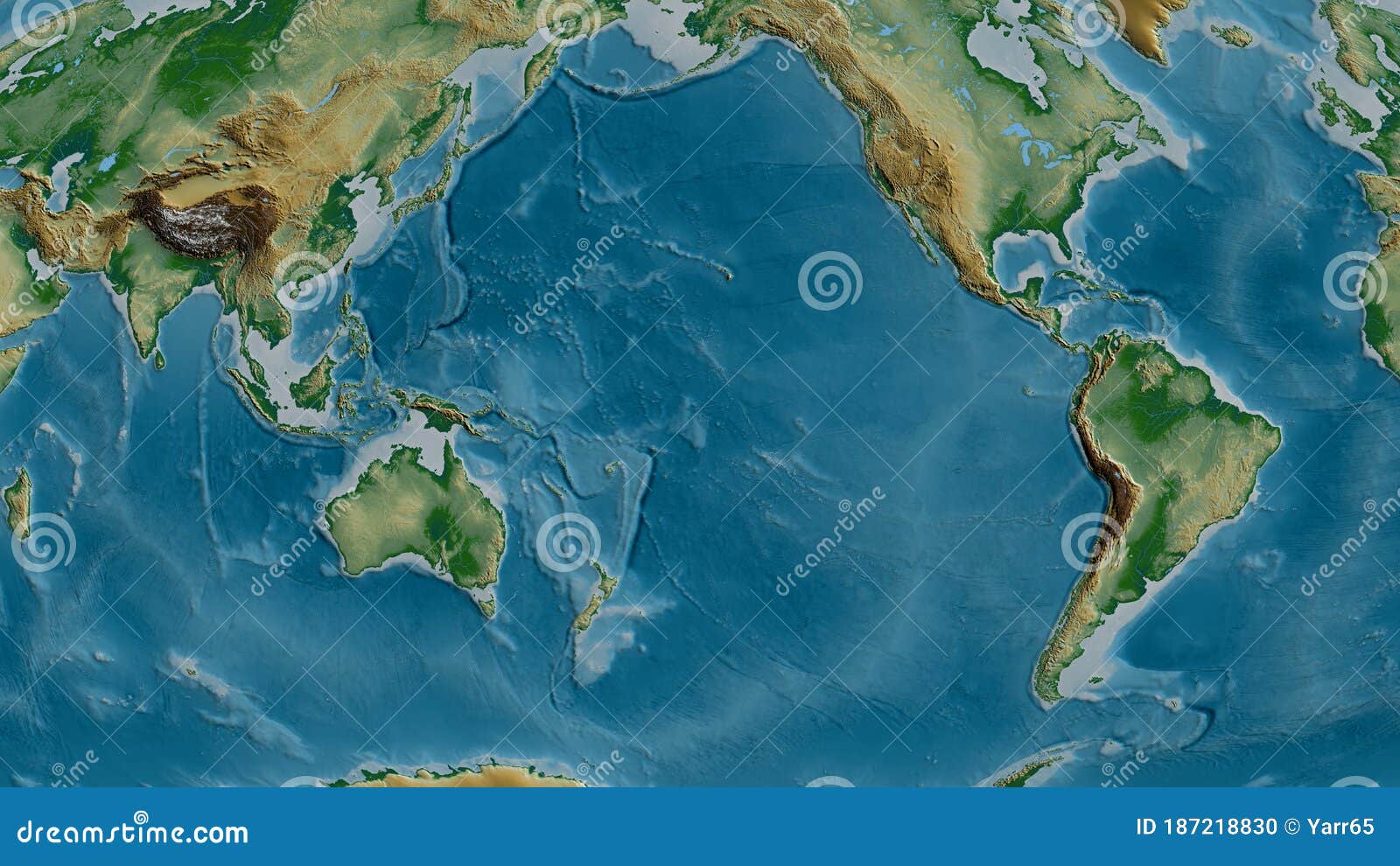 Pacific Tectonic Plate - Raster. Physical Stock Illustration ...