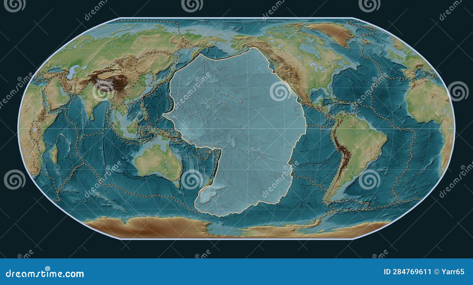 Pacific Tectonic Plate. Wiki. Robinson. Boundaries Stock Illustration ...