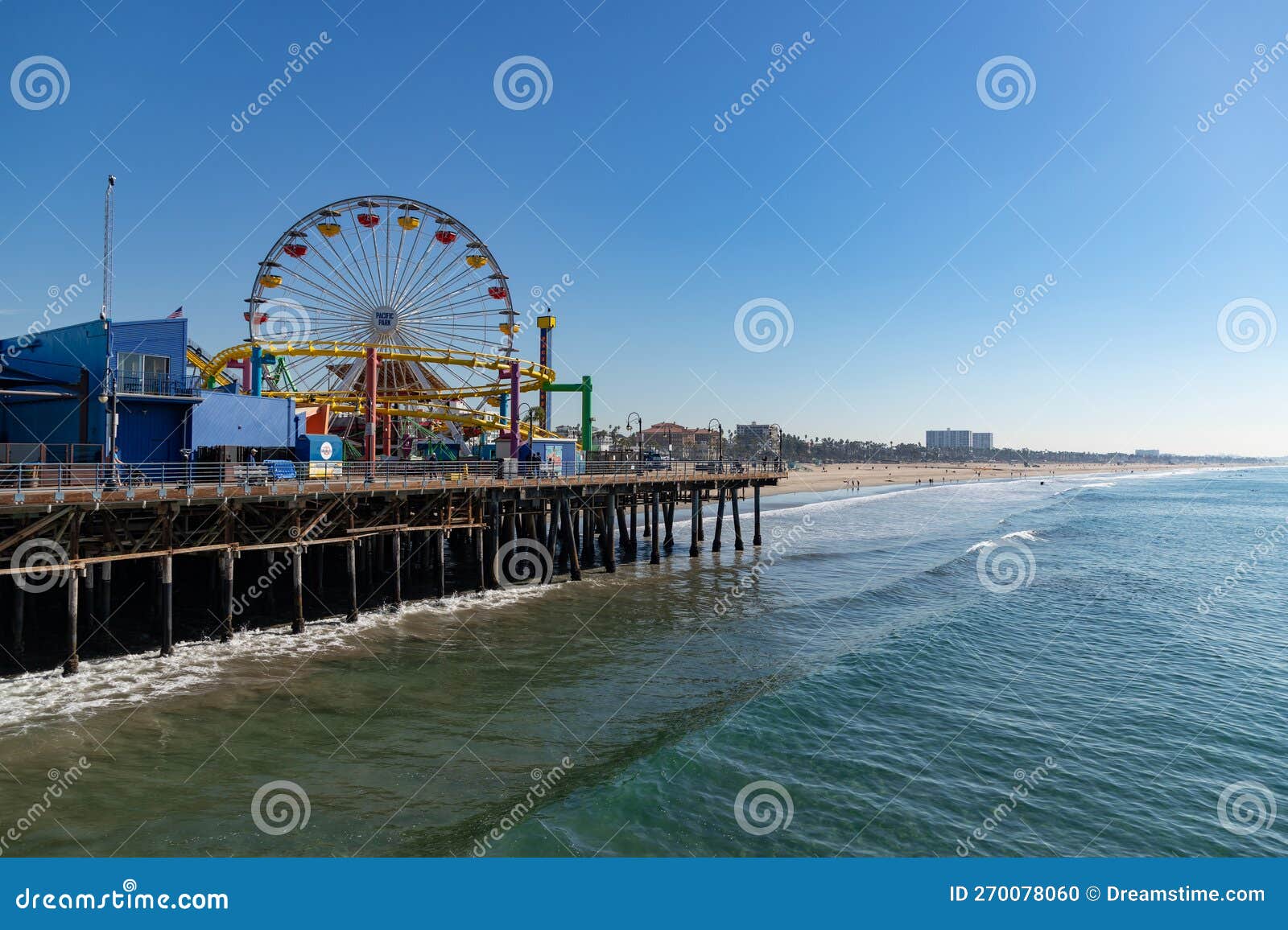 Pacific Wheel and Santa Monica Pier Editorial Image - Image of states ...