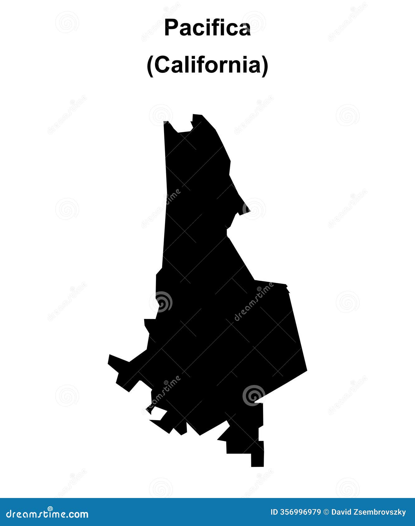 Pacifica outline map stock illustration. Illustration of design - 356996979