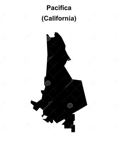 Pacifica outline map stock illustration. Illustration of design - 356996979