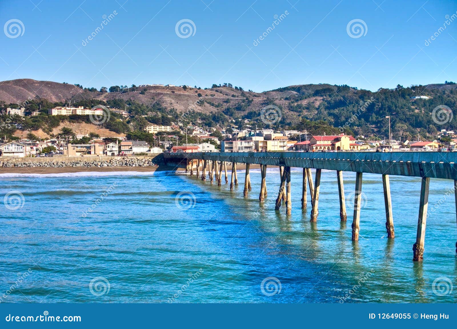 Pacifica Pier, Pacifica, California, Sea Wave Stock Image - Image of ...