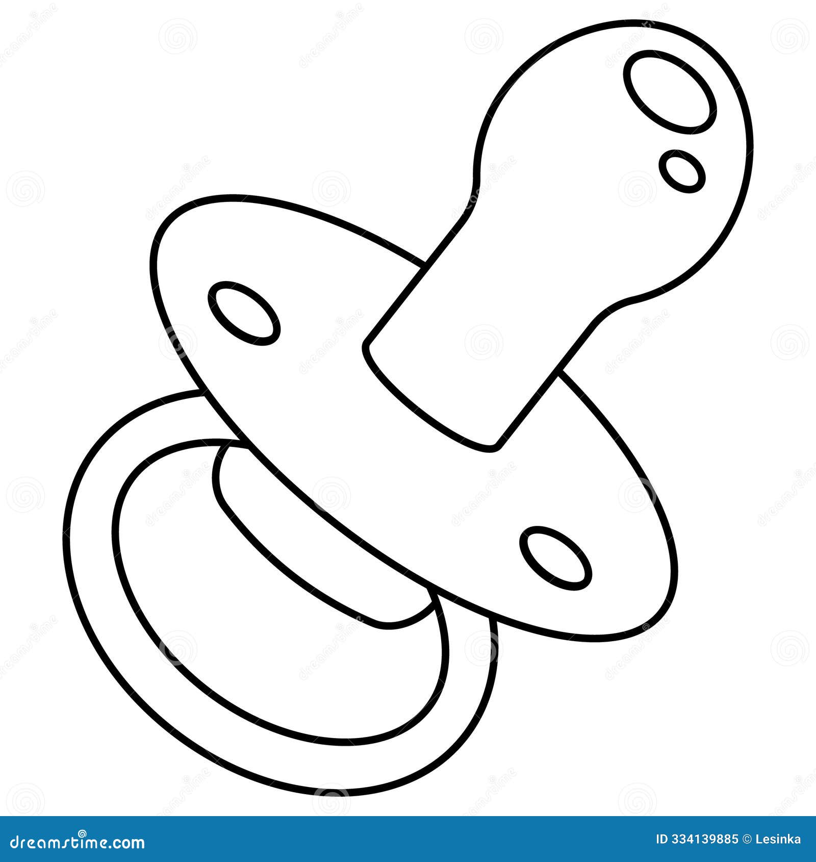 Pacifier Editable Stroke Outline Icon Isolated on White Background Flat ...