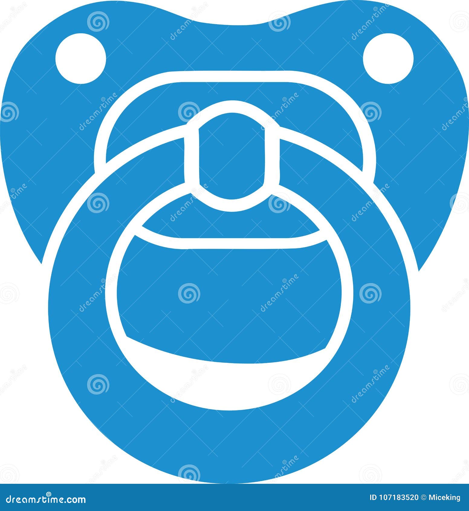 Pacifier Frontview Stock Illustrations – 1 Pacifier Frontview Stock ...
