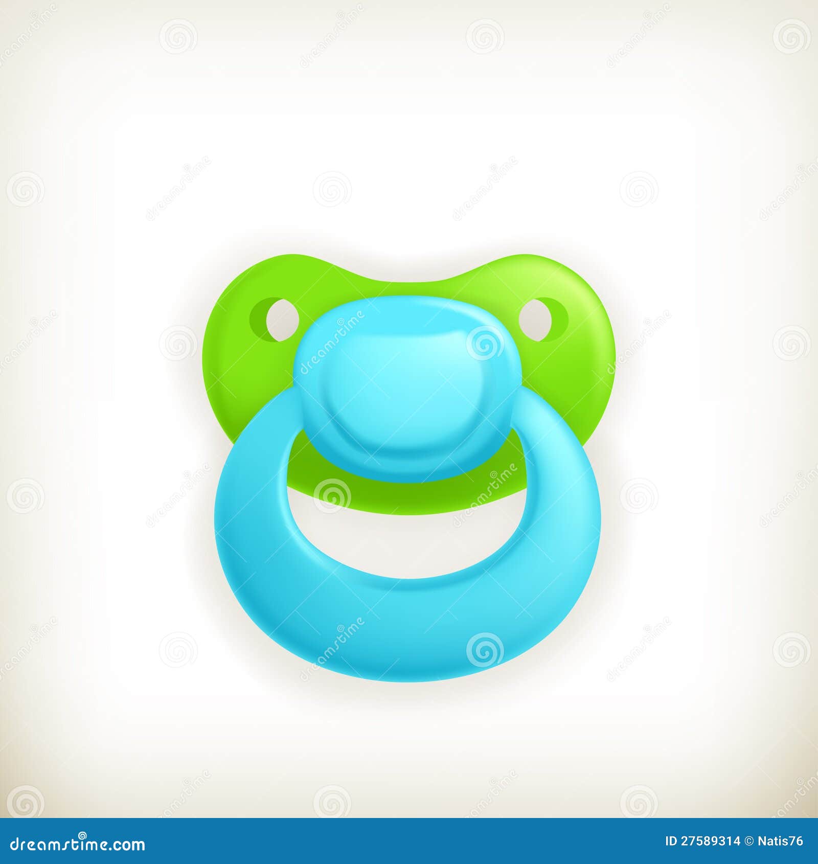 Pacifier, icon stock vector. Illustration of green, pacifier - 27589314