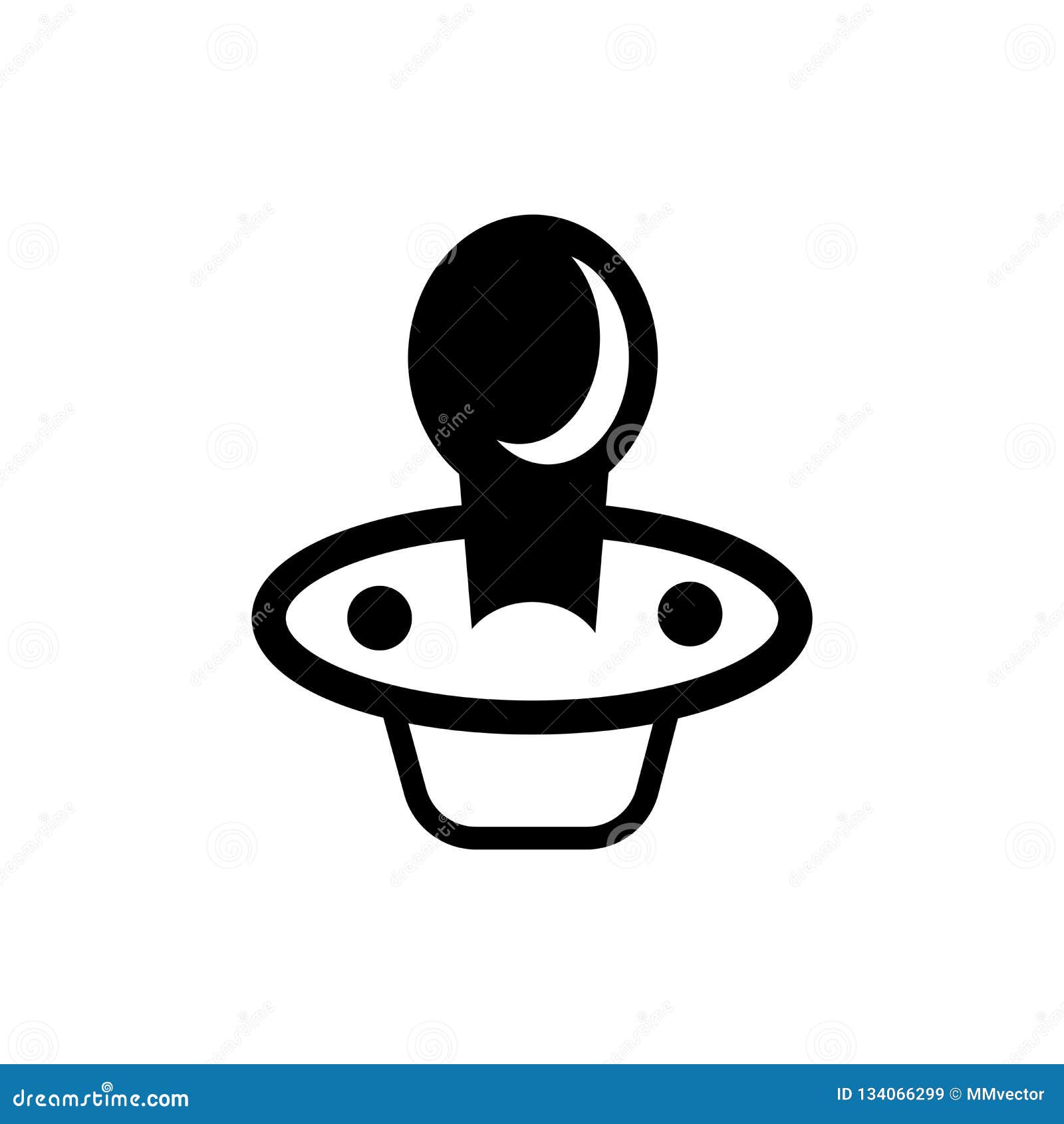 Pacifier Icon Vector Sign and Symbol Isolated on White Background ...