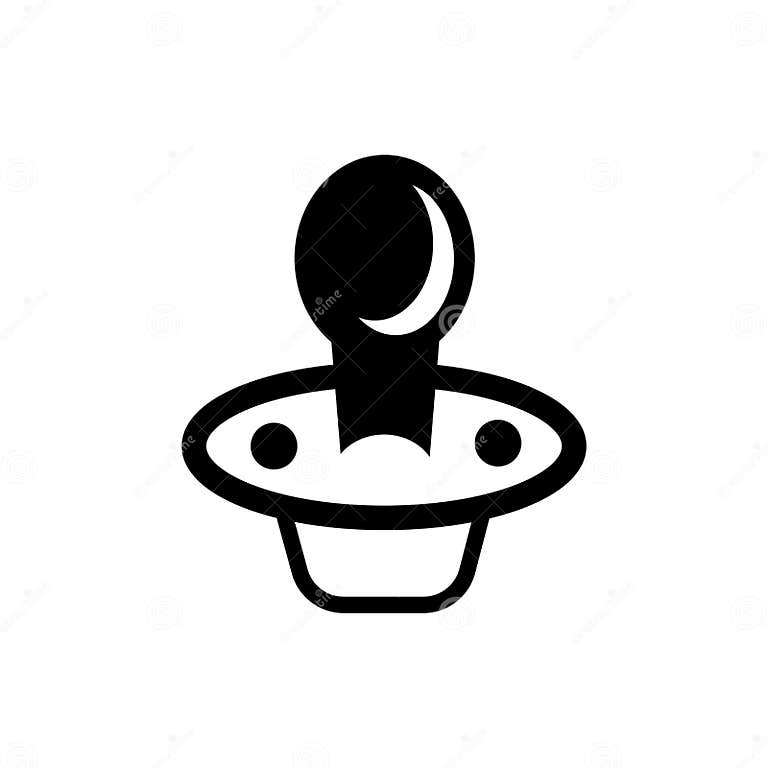 Pacifier Icon Vector Sign and Symbol Isolated on White Background ...
