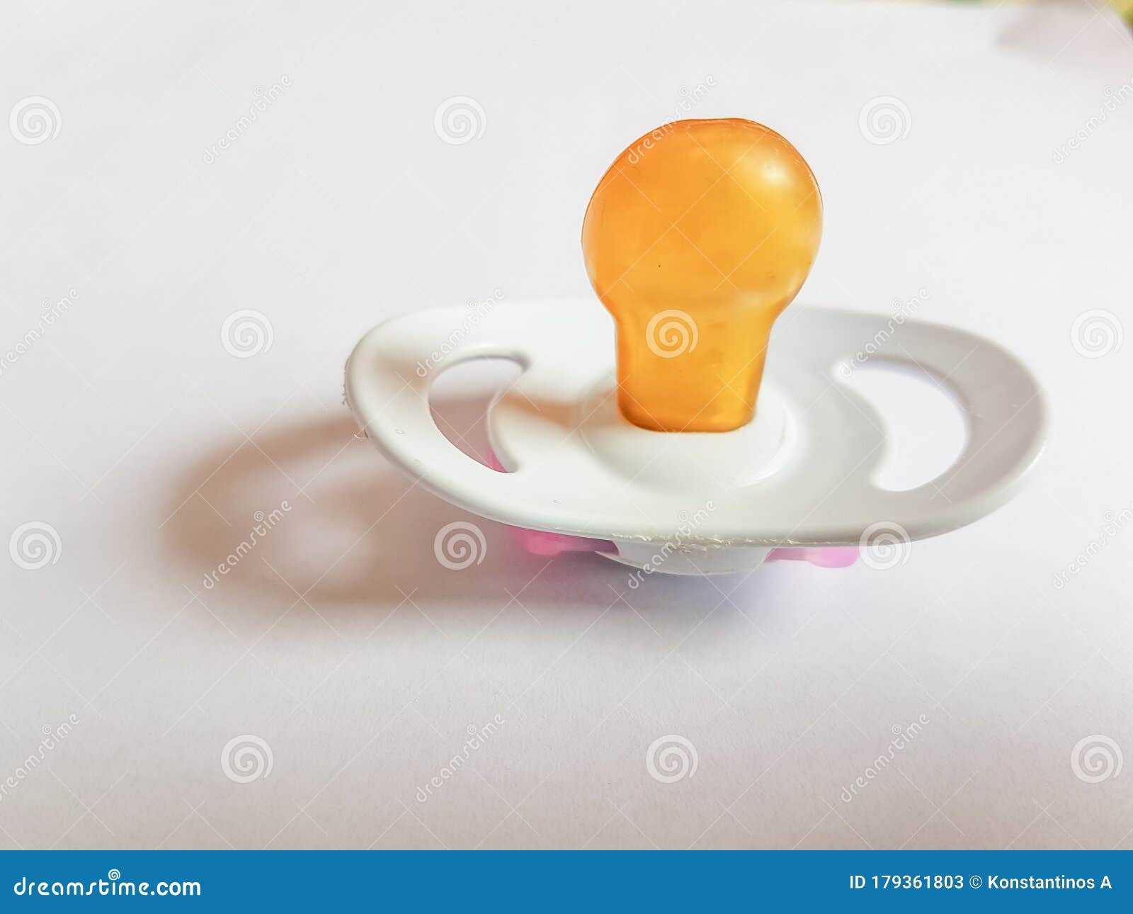 Pacifier One Pink Isolated For Background Stock Image - Image of care ...