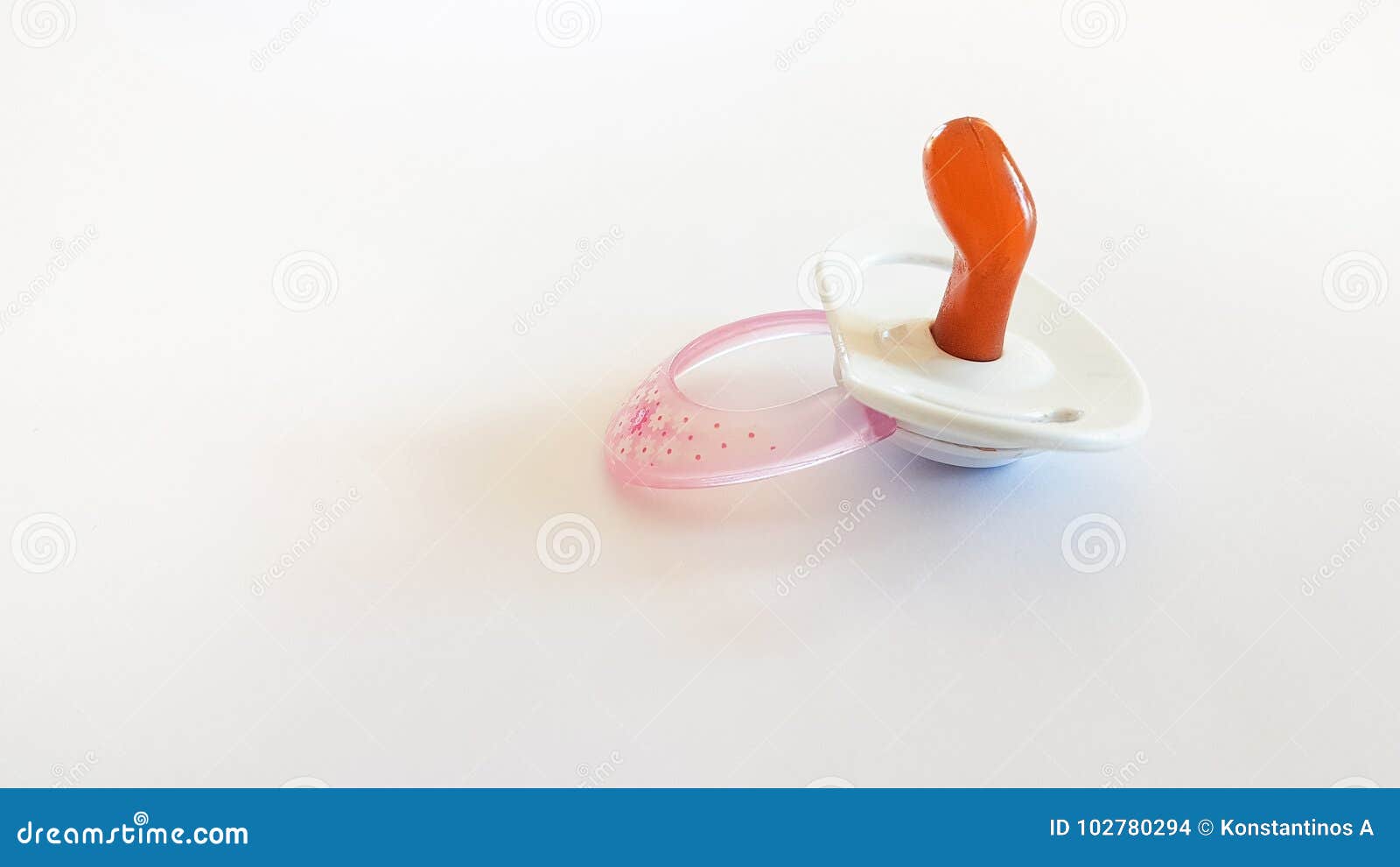 Pacifier Red Pink Color Space for Stock Photo - Image of childcare ...