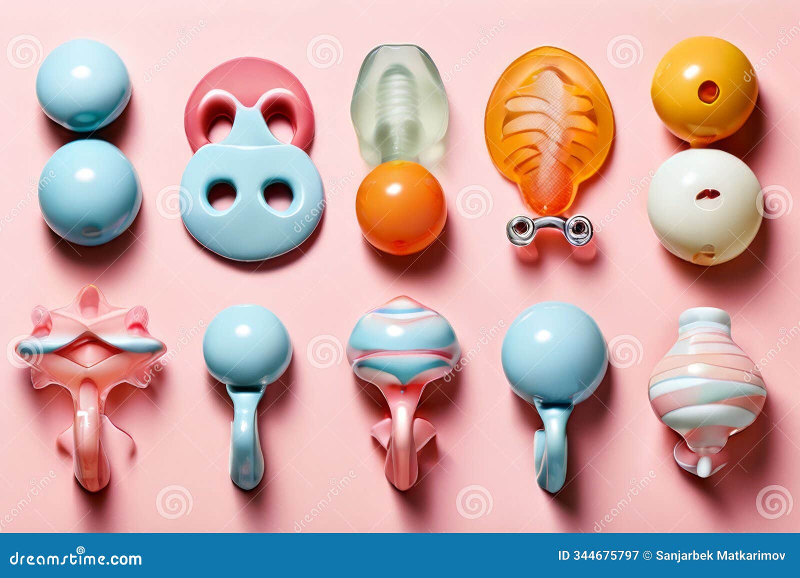 Pacifier Variationsdifferent Shapes Sizes and Materials Silicone Stock ...