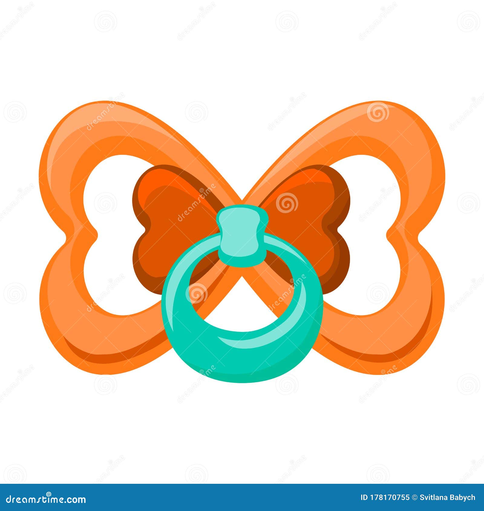 Pacifier Vector Icon.Cartoon Vector Icon Isolated on White Background ...