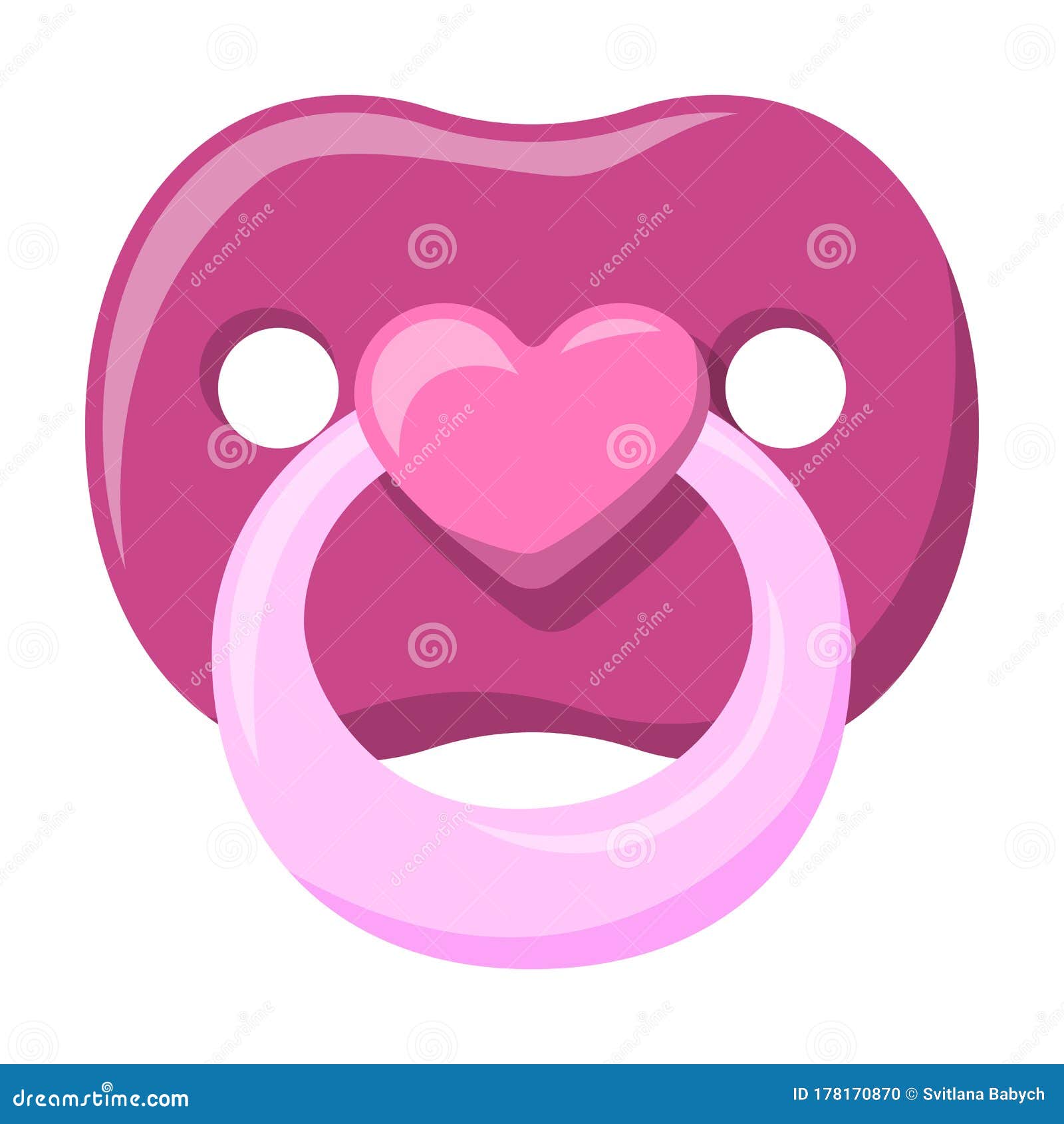 Pacifier Vector Icon.Cartoon Vector Icon Isolated on White Background ...