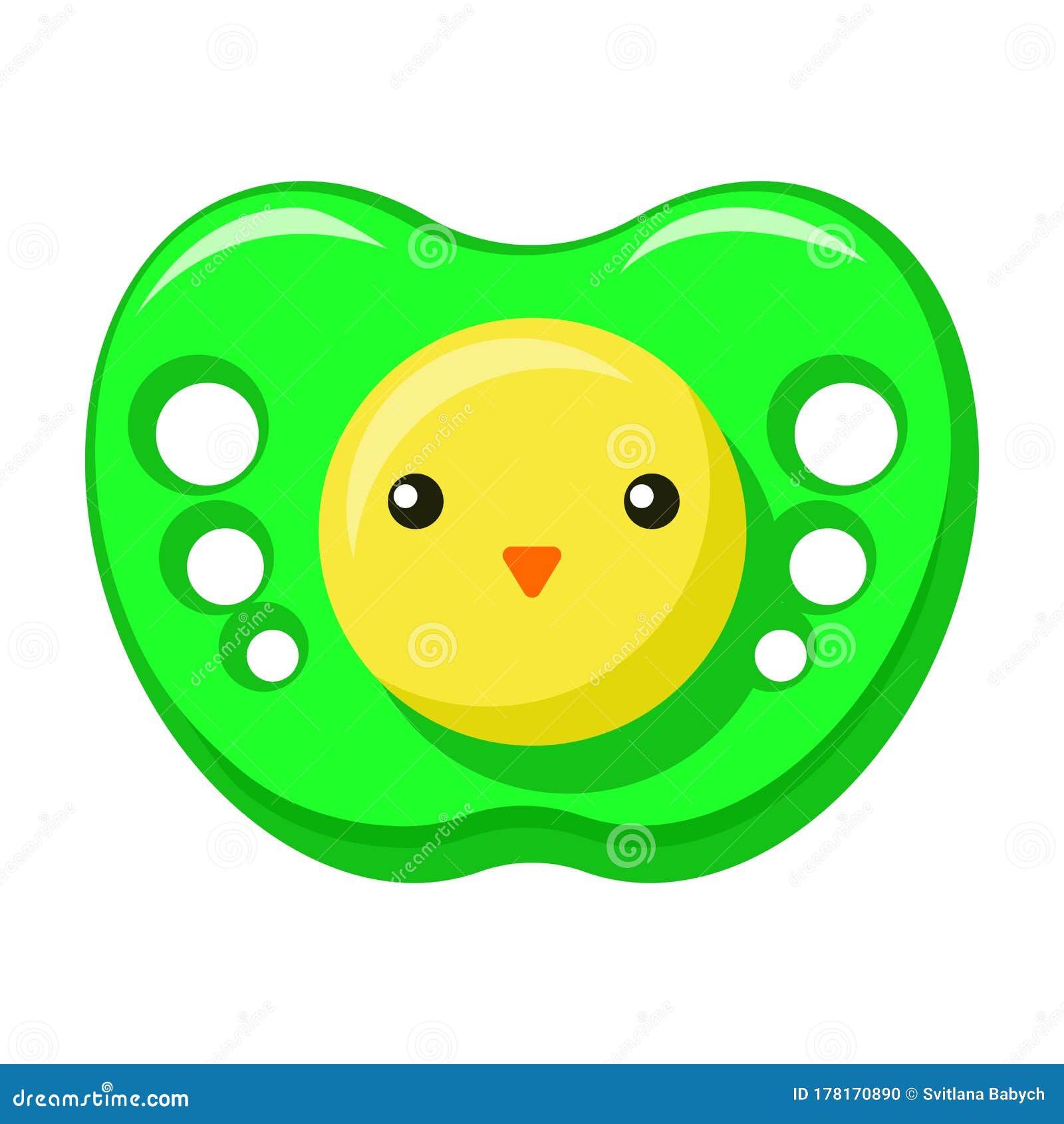 Pacifier Vector Icon.Cartoon Vector Icon Isolated on White Background ...