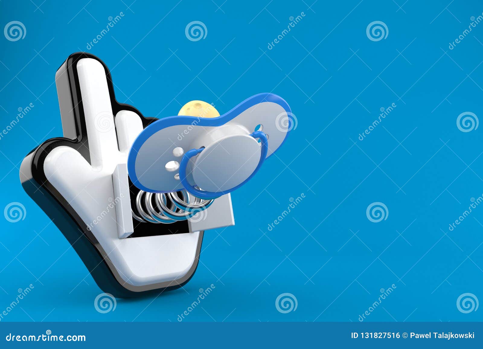 Pacifier with web cursor stock illustration. Illustration of child ...