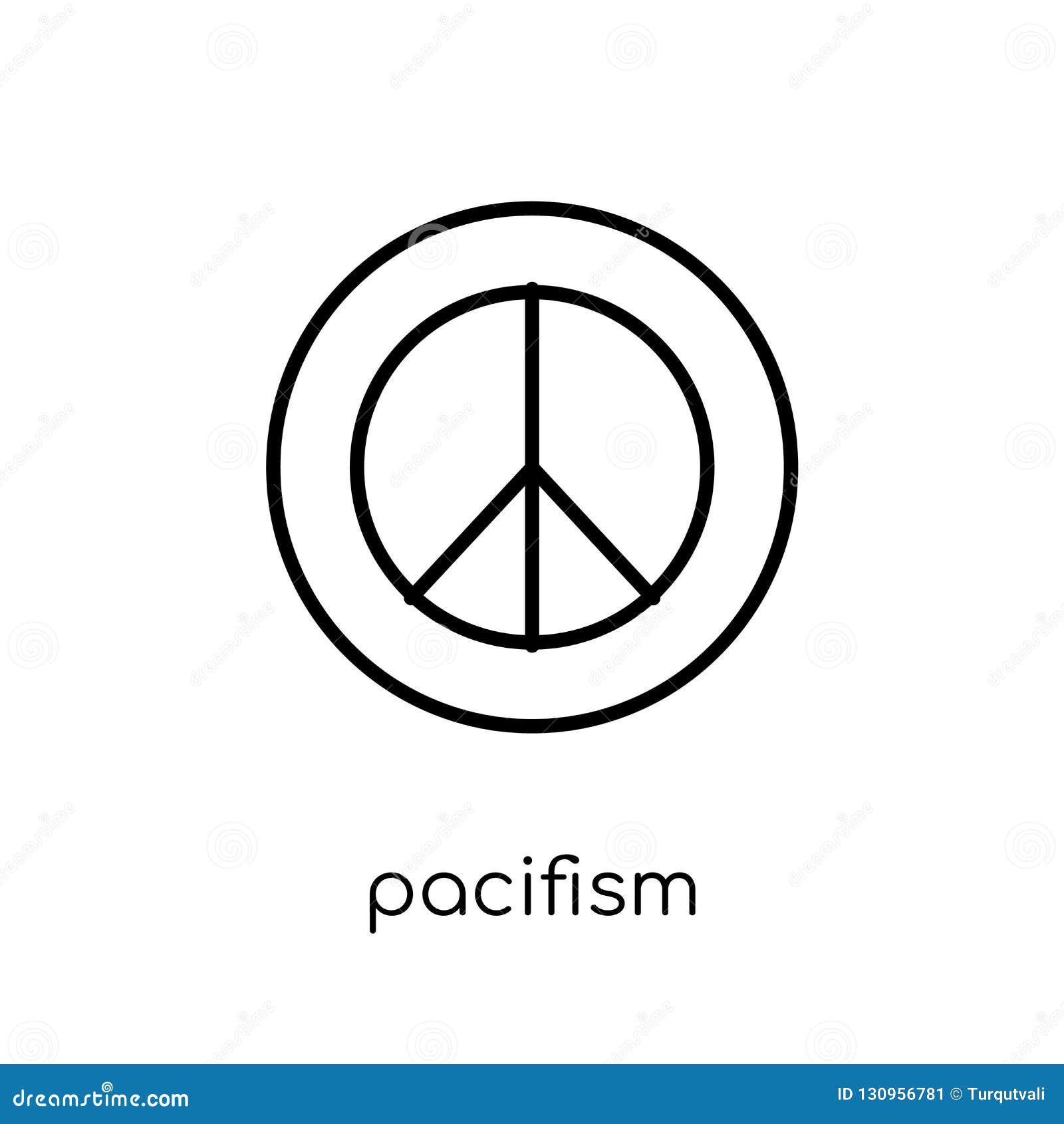 Pacifism Icon from Collection. Stock Vector - Illustration of globe ...