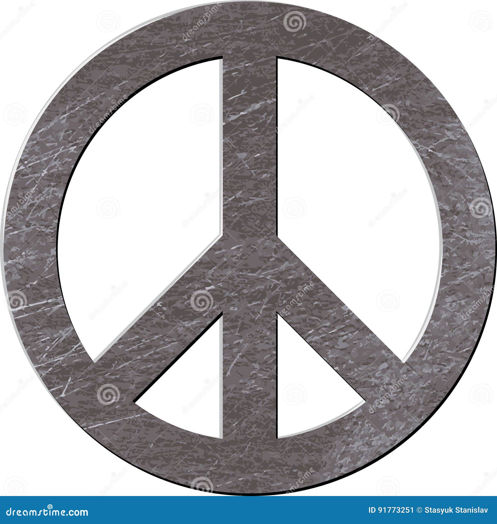 Pacifist sign stock vector. Illustration of metal, pacificist - 91773251