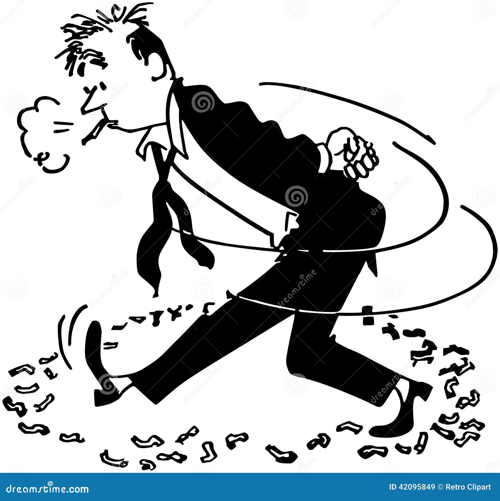 Pacing Smoker stock vector. Illustration of cartoons - 42095849