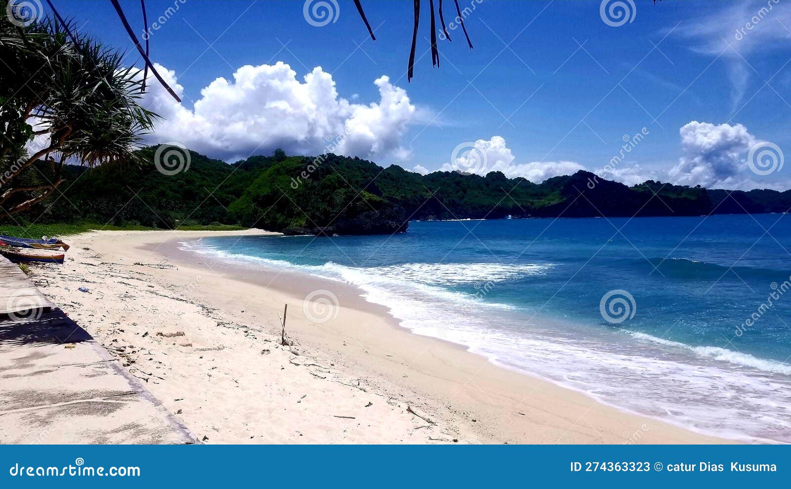 Pacitan Beach is Clean White during the Day Stock Image - Image of ...