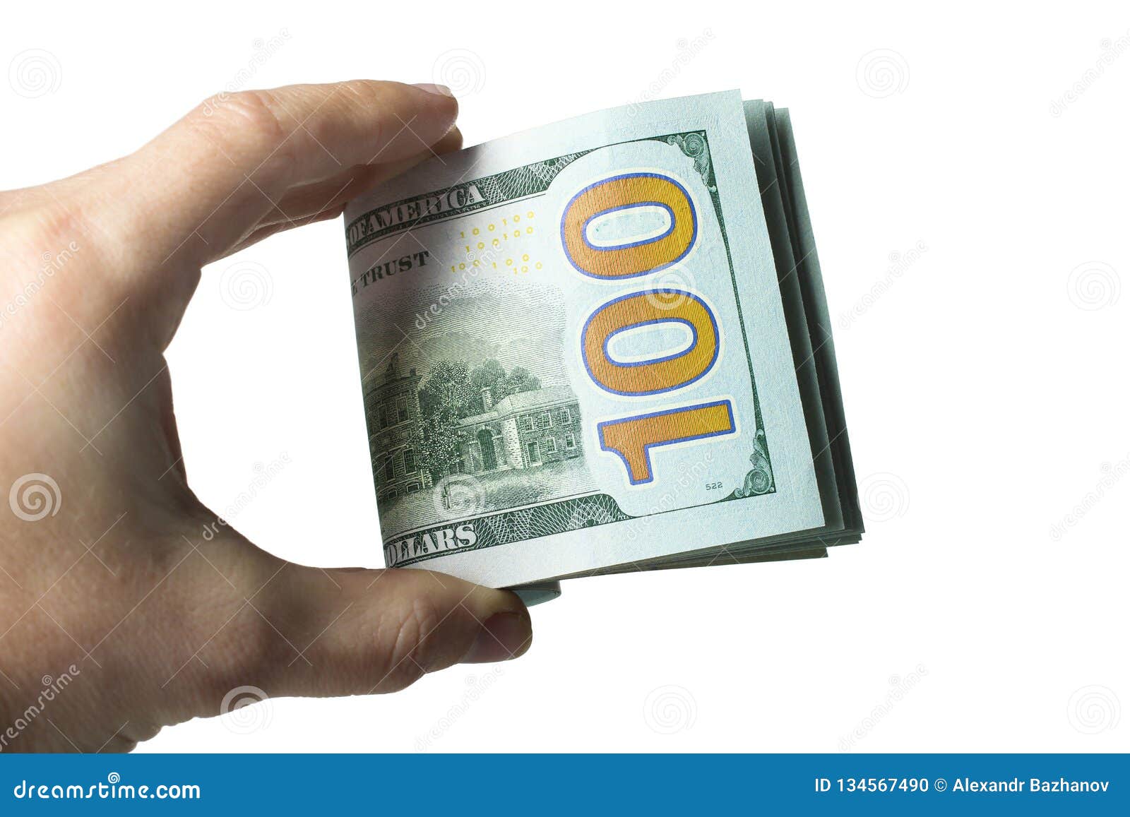 Pack American Dollars Banknotes Stock Photo - Image of global, economy ...
