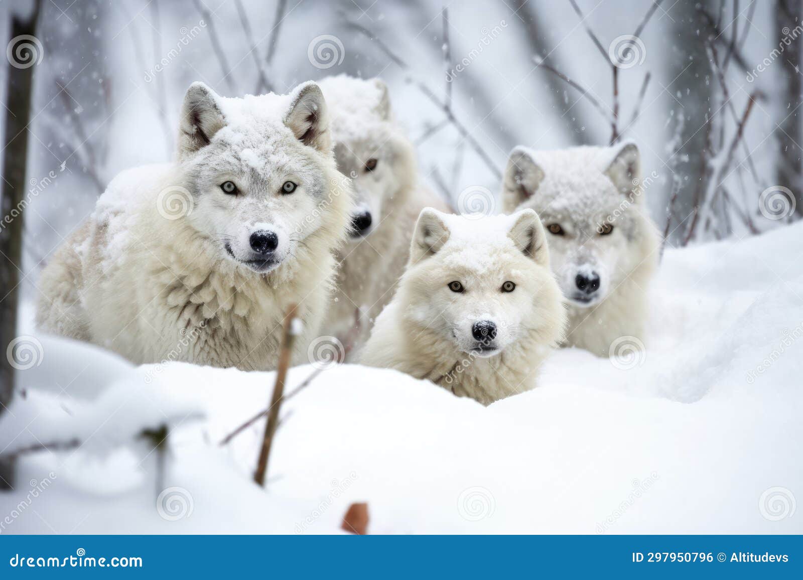 Arctic Wolves Hunting In Snowy Tundra Cinematic Shot Inspired By Paul ...