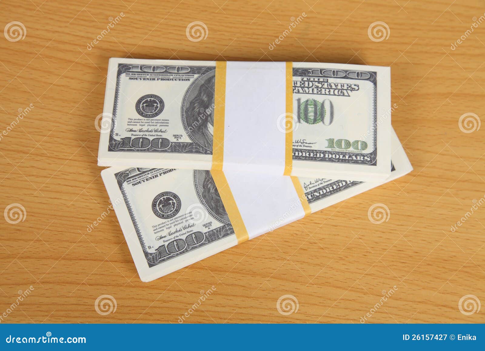 Pack of banknotes stock image. Image of wooden, amount - 26157427
