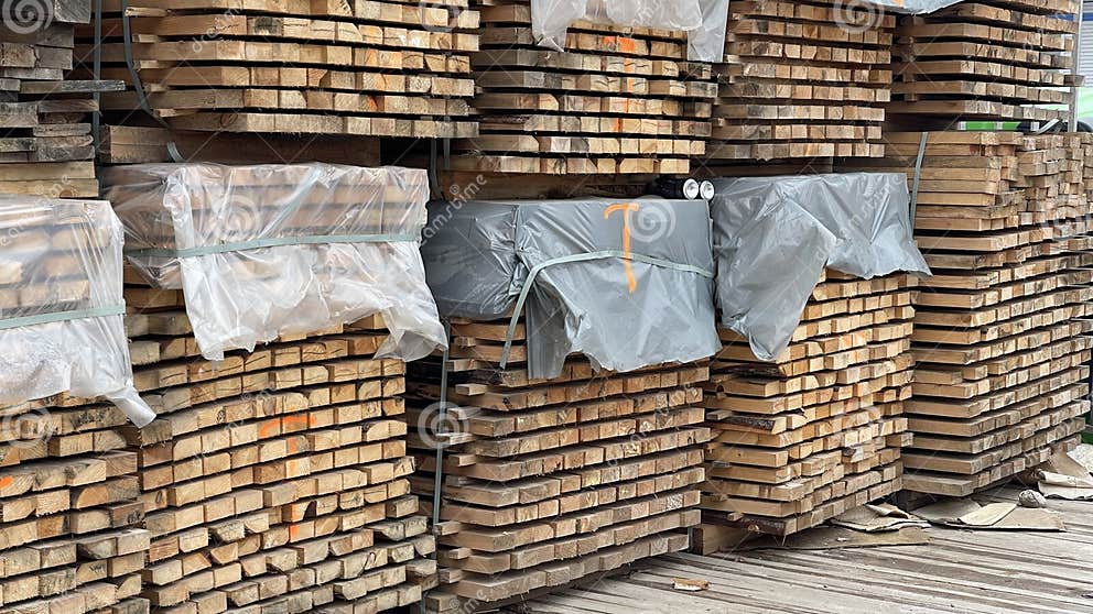 Pack of boards stock image. Image of construction, wall - 347980177