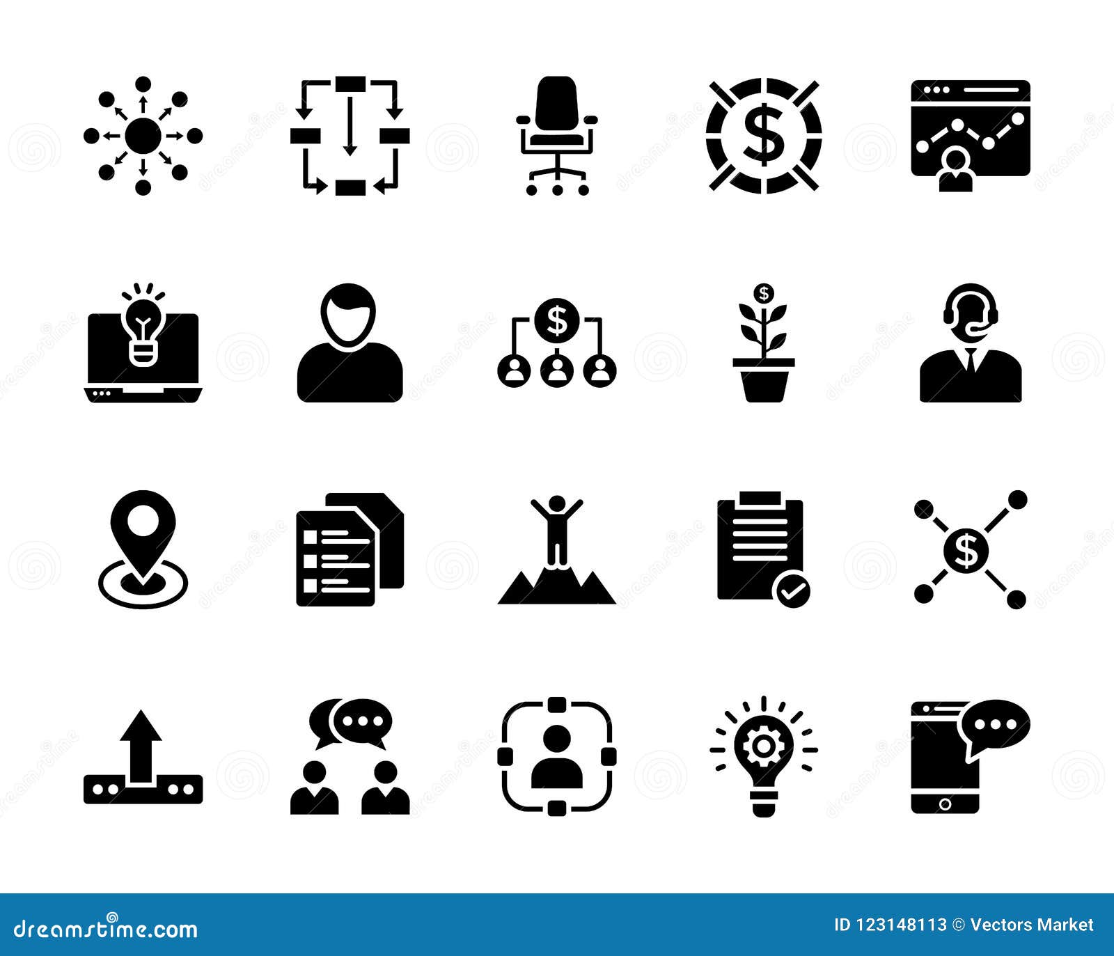 Business Services Icons stock illustration. Illustration of achievement ...