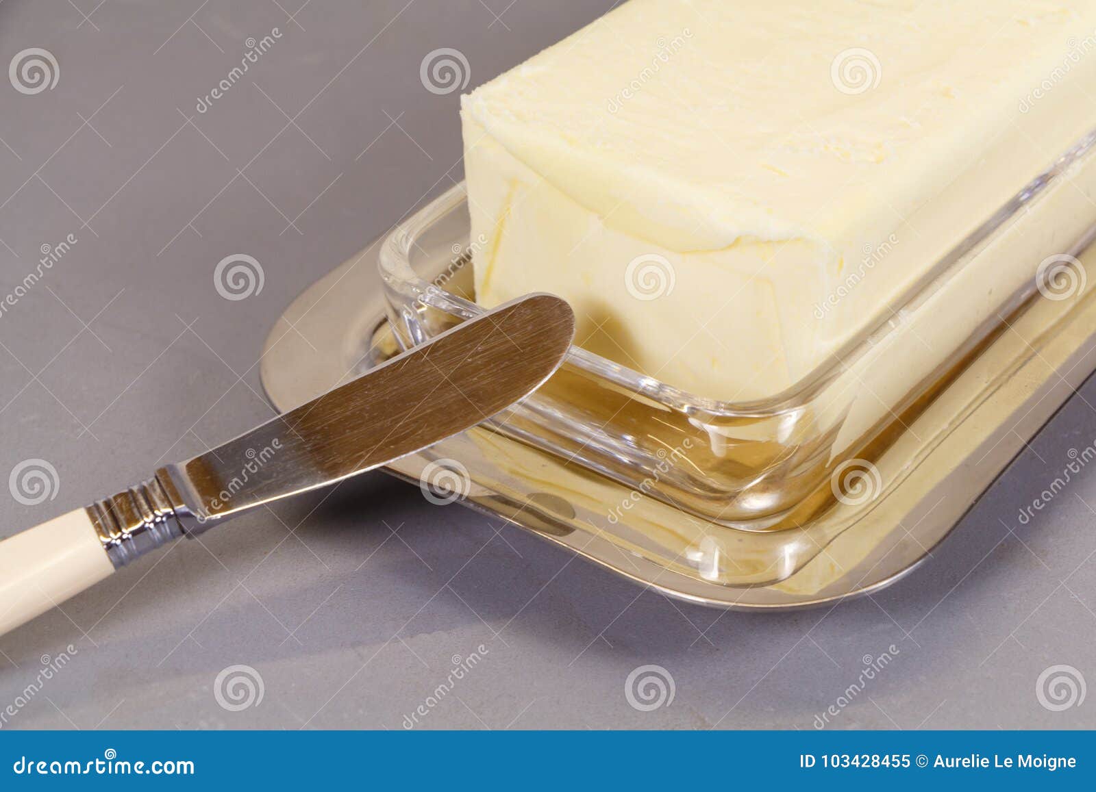 Pack of Butter in a Butter Dish Stock Image - Image of package, blade ...