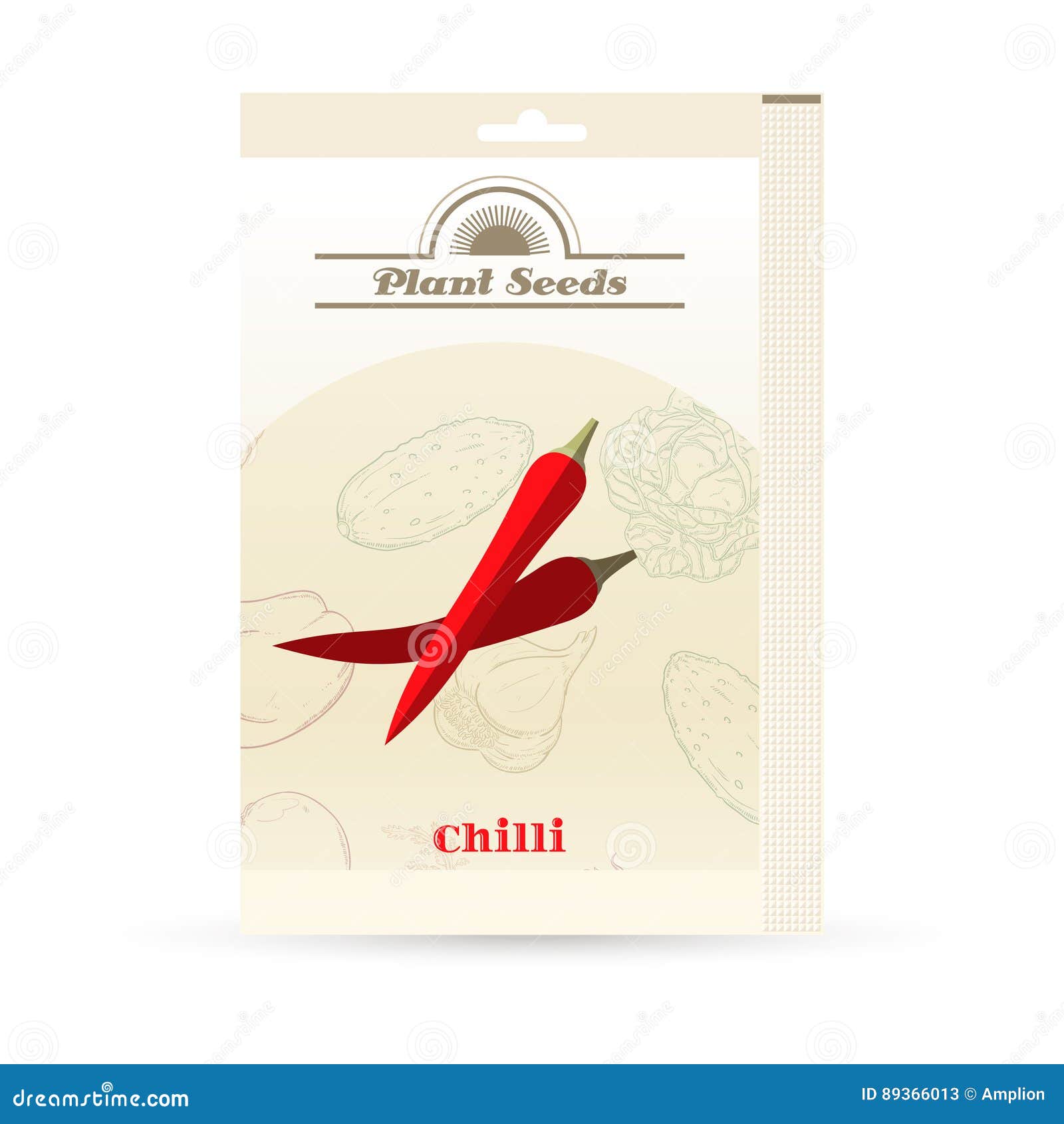 Pack of Chilli seeds icon stock vector. Illustration of green - 89366013