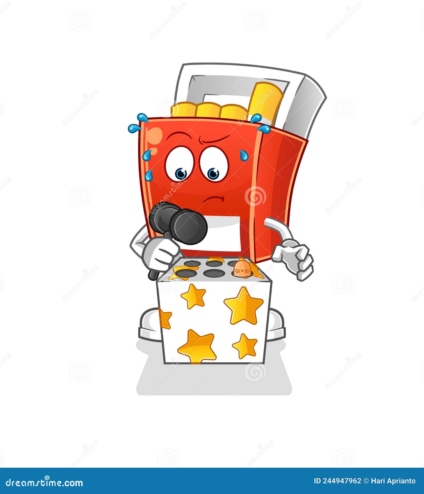 Pack of Cigarette Play Whack a Mole Mascot. Cartoon Vector Stock ...