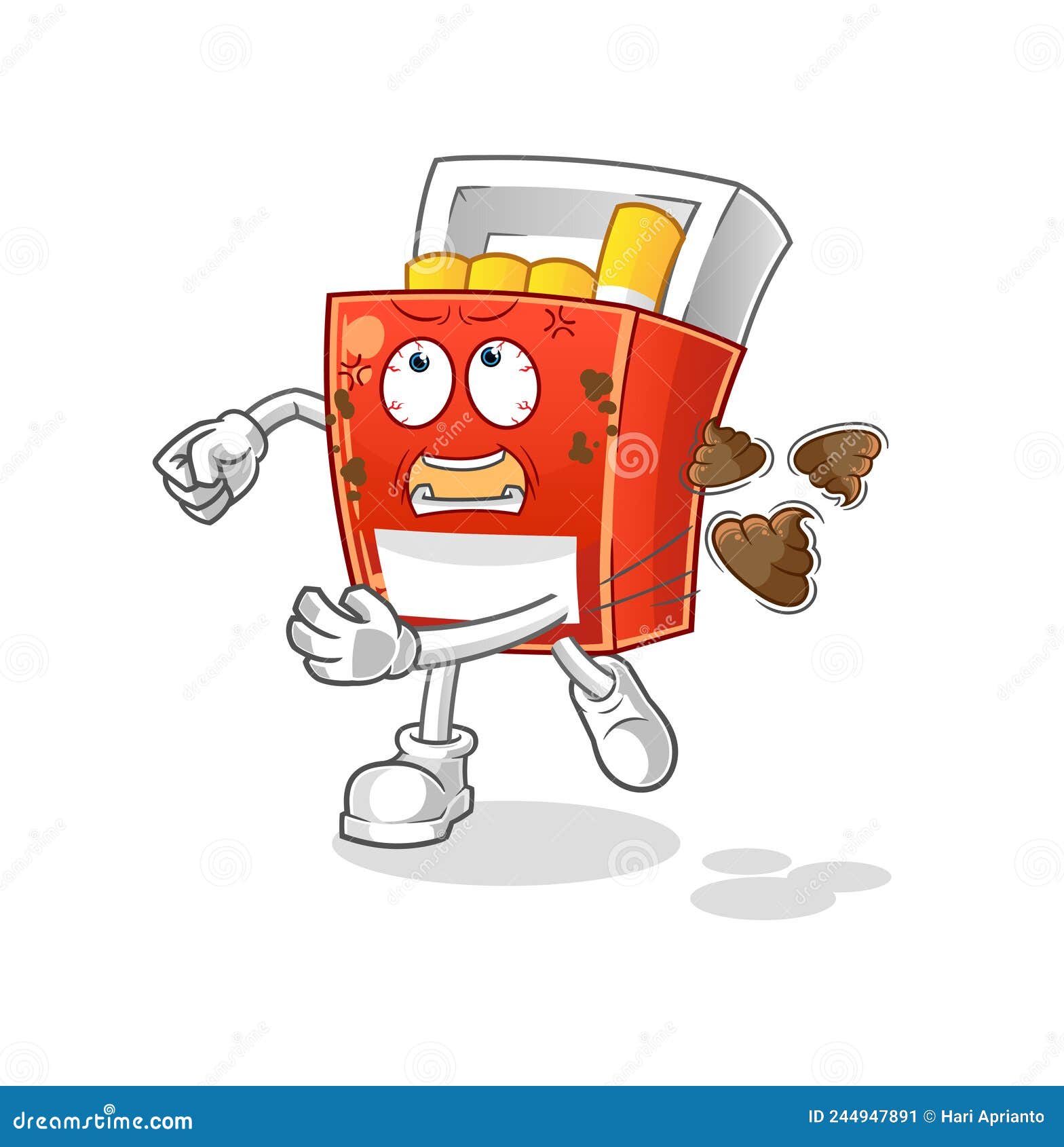 Pack of Cigarette Throwing Shit Vector Stock Vector - Illustration of ...