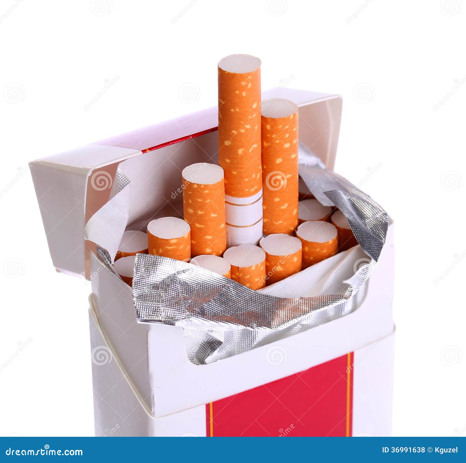 Pack of Cigarettes Isolated Stock Photo - Image of danger, pack: 36991638