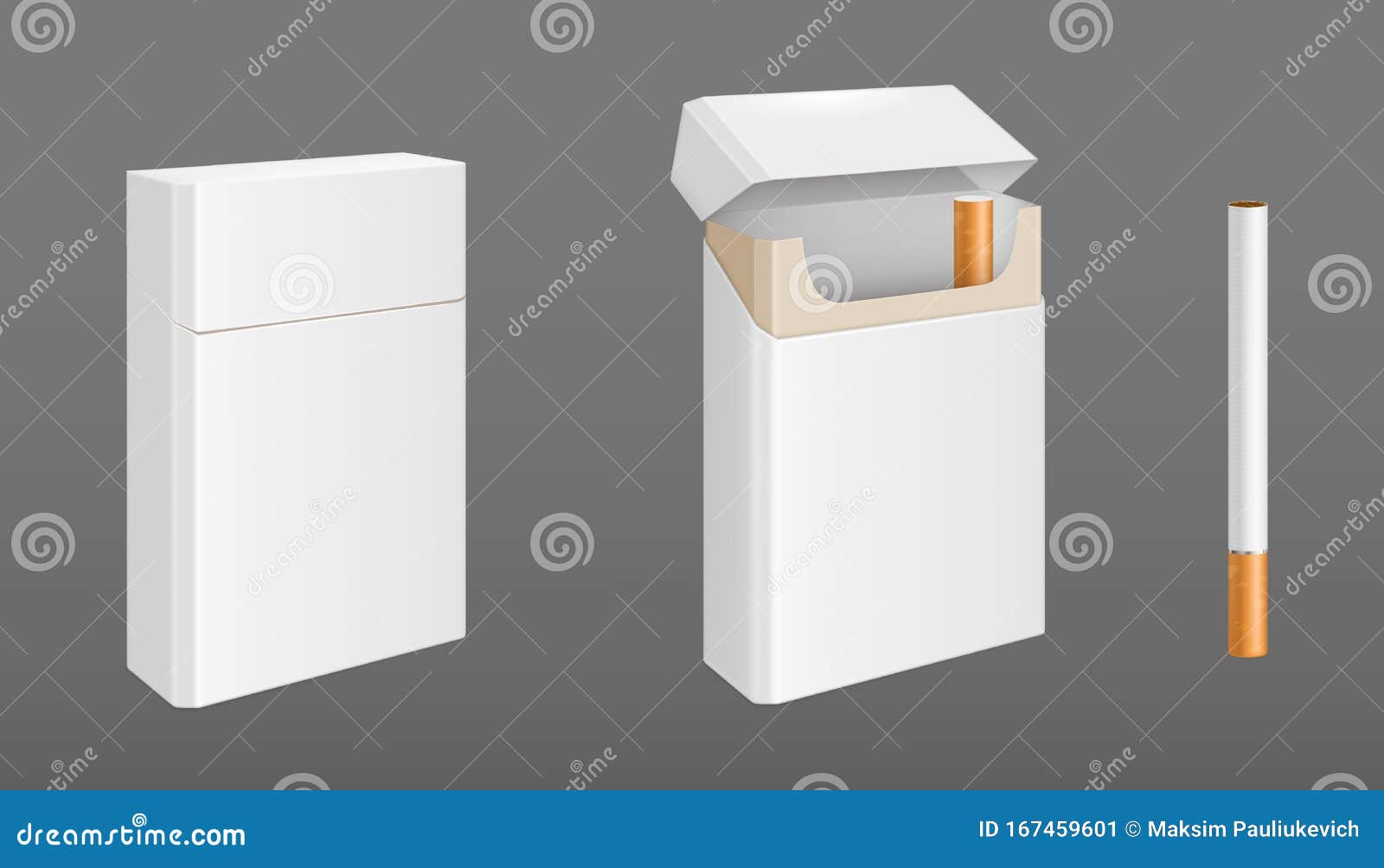 Pack of Cigarettes with One Cigarette Stock Vector - Illustration of ...