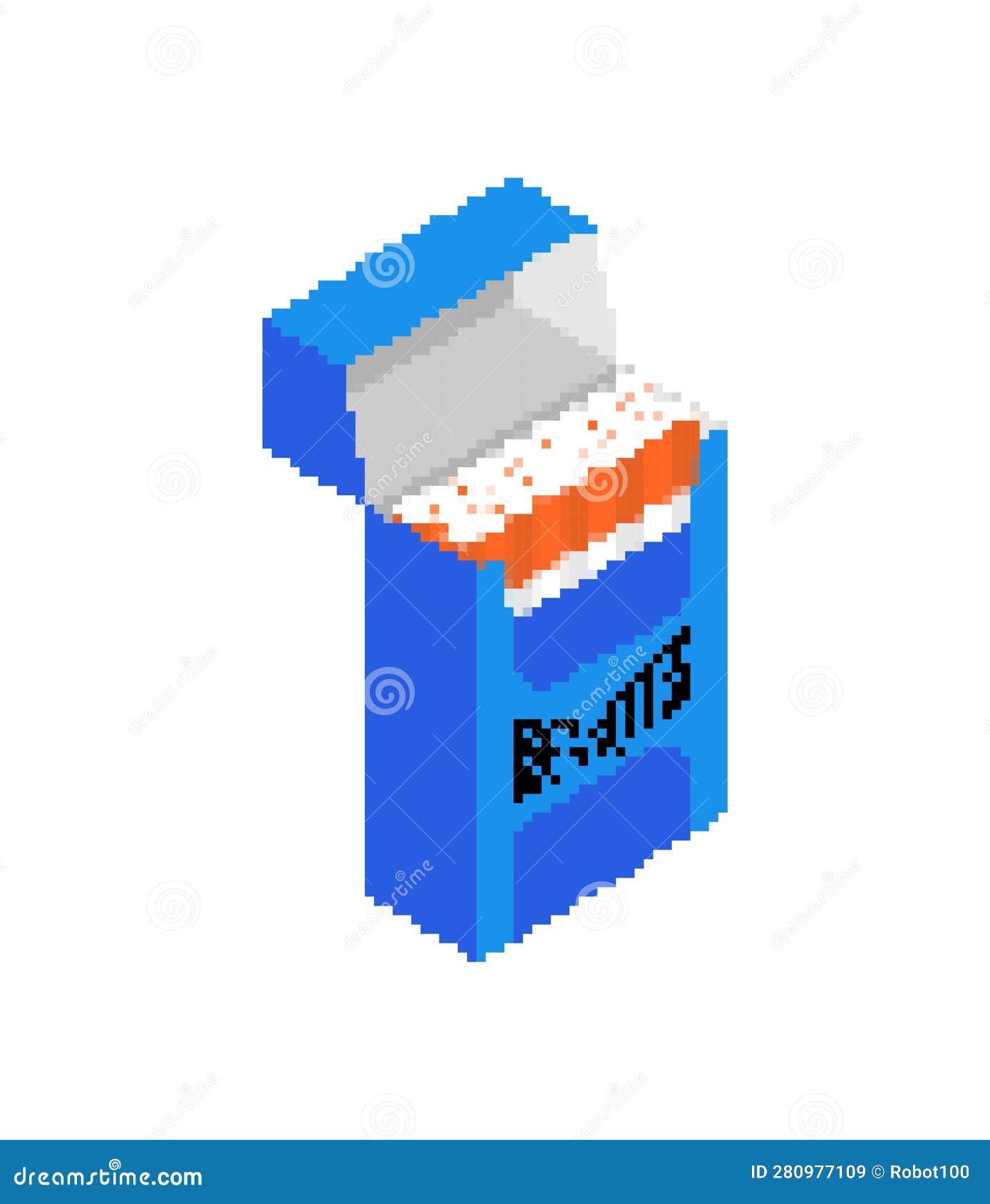 Pack of Cigarettes Pixel Art. 8 Bit Pixelated Vector Illustration Stock ...