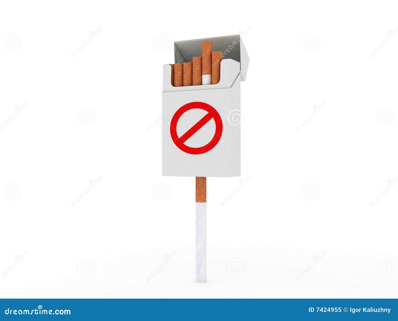 Pack Of Cigarettes. Stop Smoking! Stock Illustration - Illustration of ...