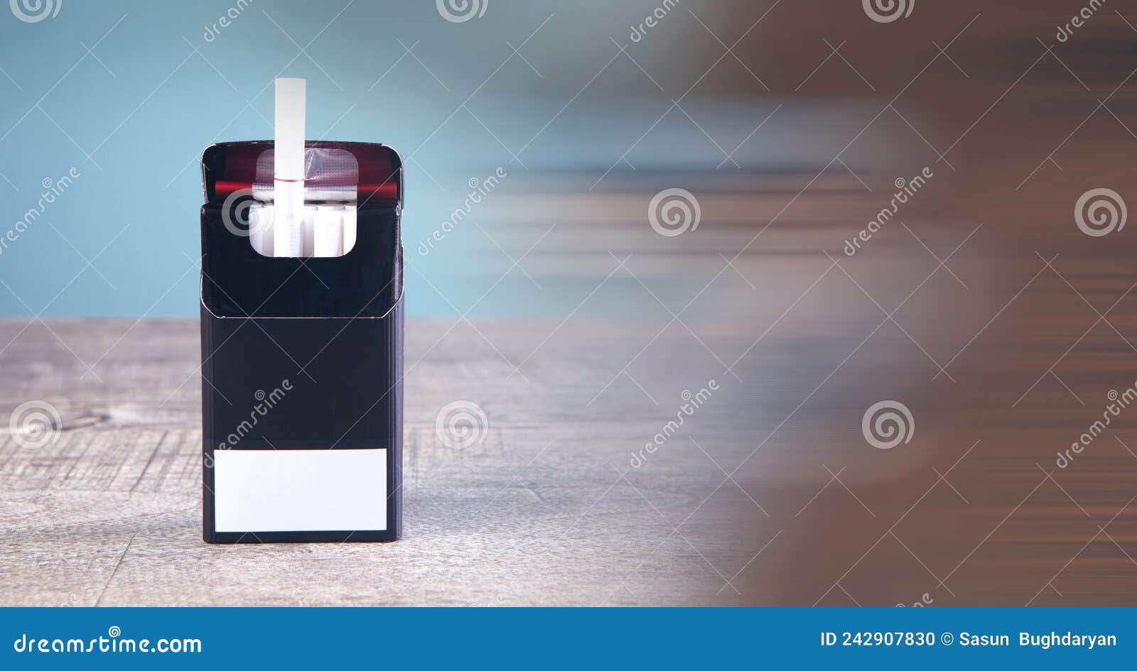 A Pack of Cigarettes on the Table Stock Photo - Image of logo, table ...
