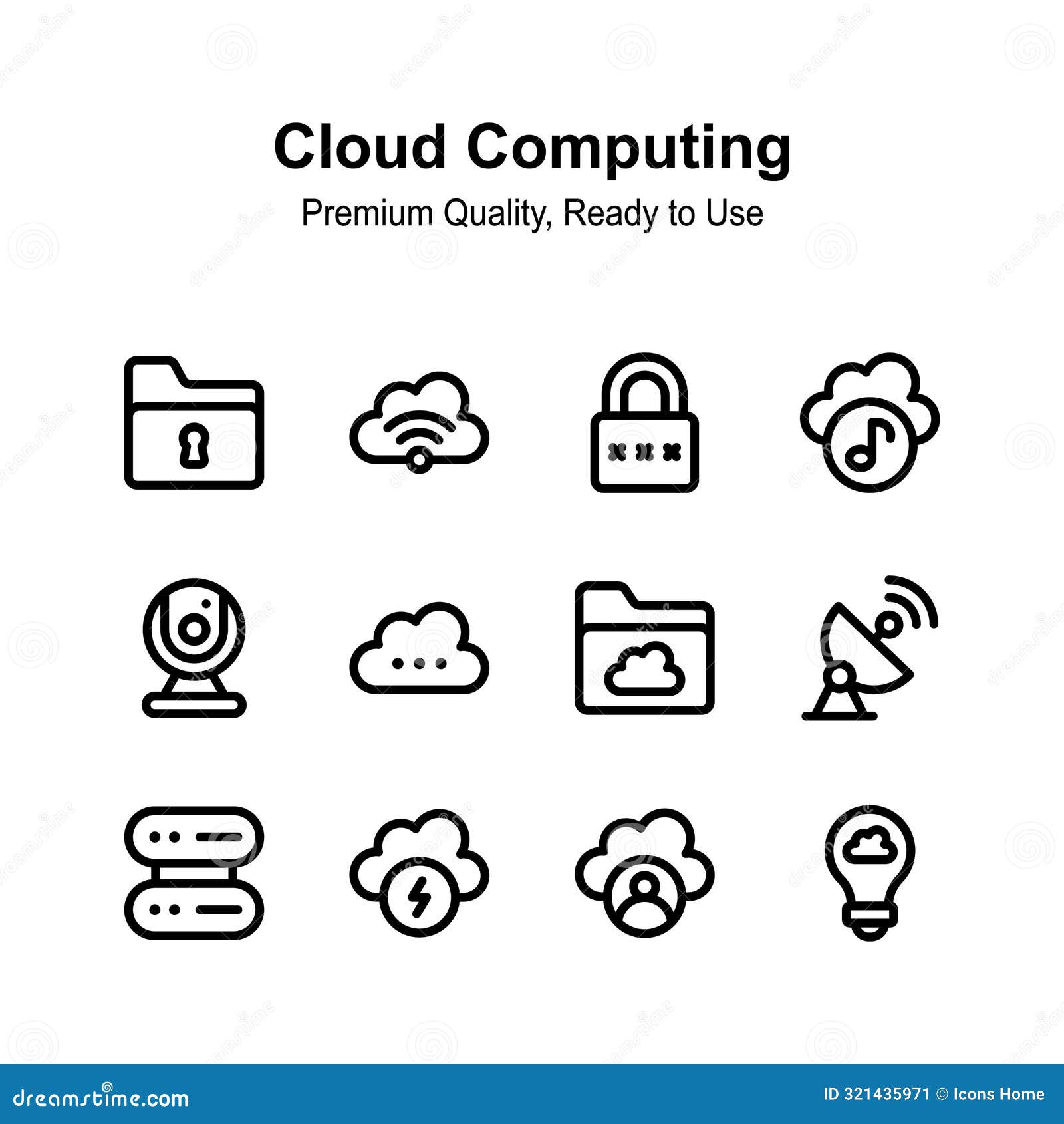 Pack of Cloud Computing Icons, Ready To Use Vectors Stock Vector - Illustration of database ...