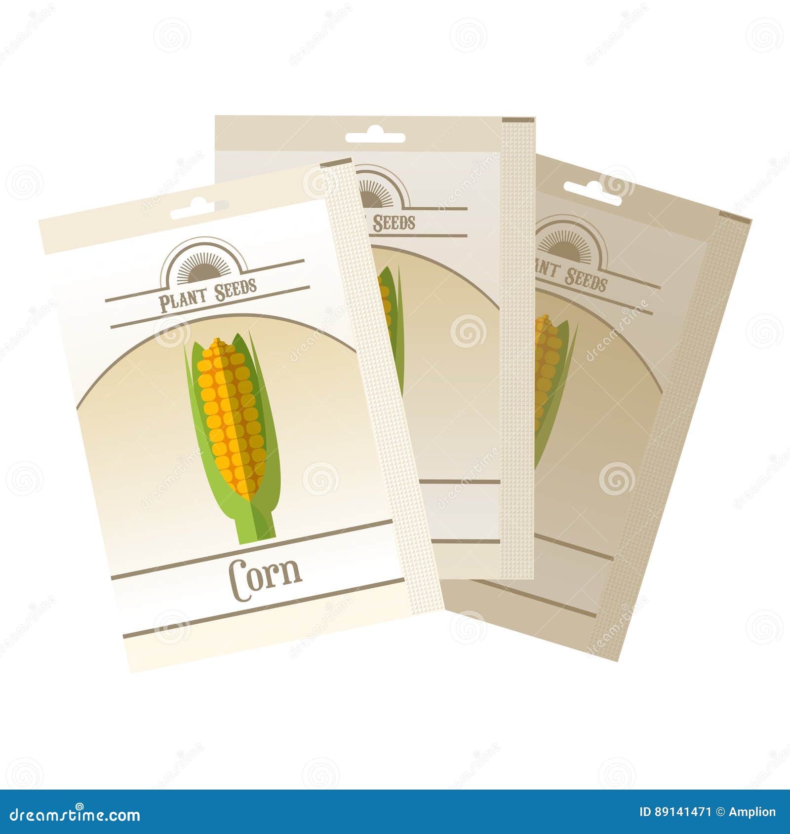 Corn Seeds Vector Cartoon Flat Illustration Isolated On White ...