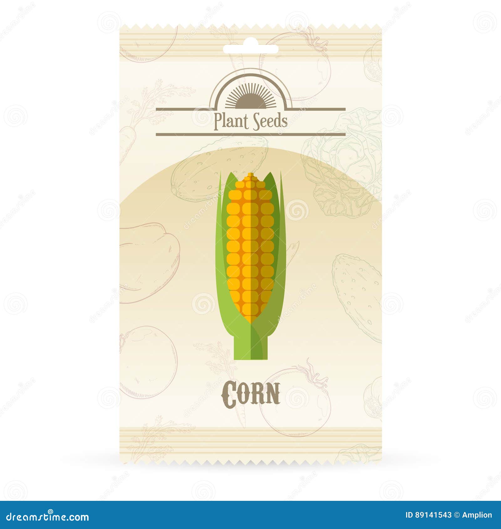 Pack Of Corn Seeds Icon Cartoon Vector | CartoonDealer.com #89141471
