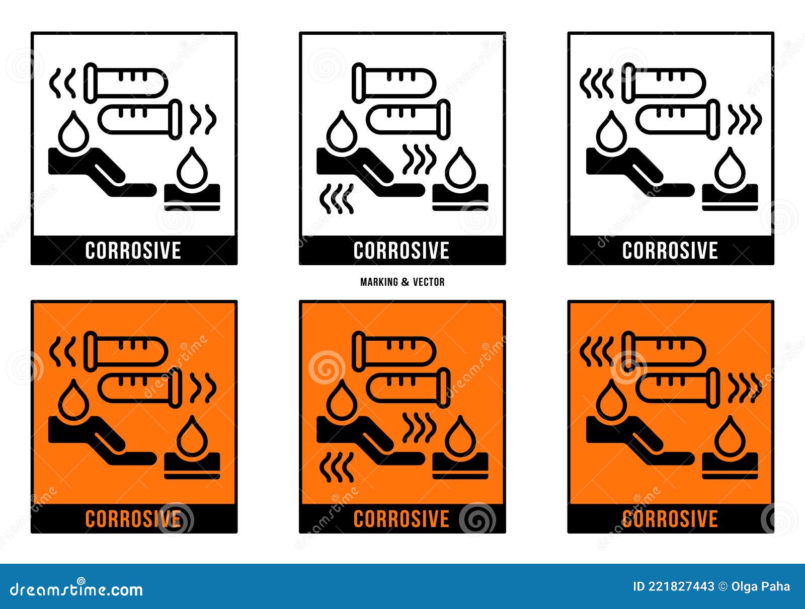 Pack corrosive stock vector. Illustration of goods, informational ...