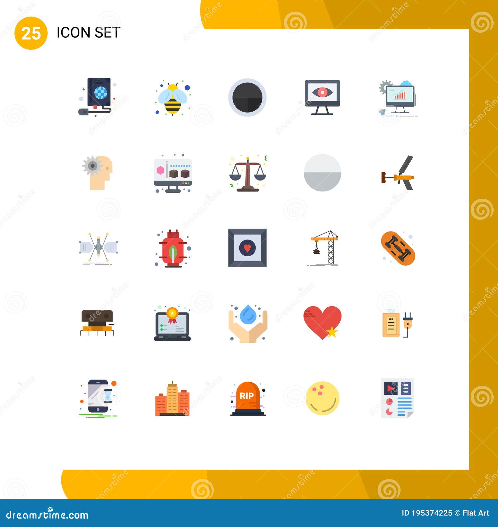 Pack of 25 Creative Flat Colors of Web, Chart, Badge, Analytics ...