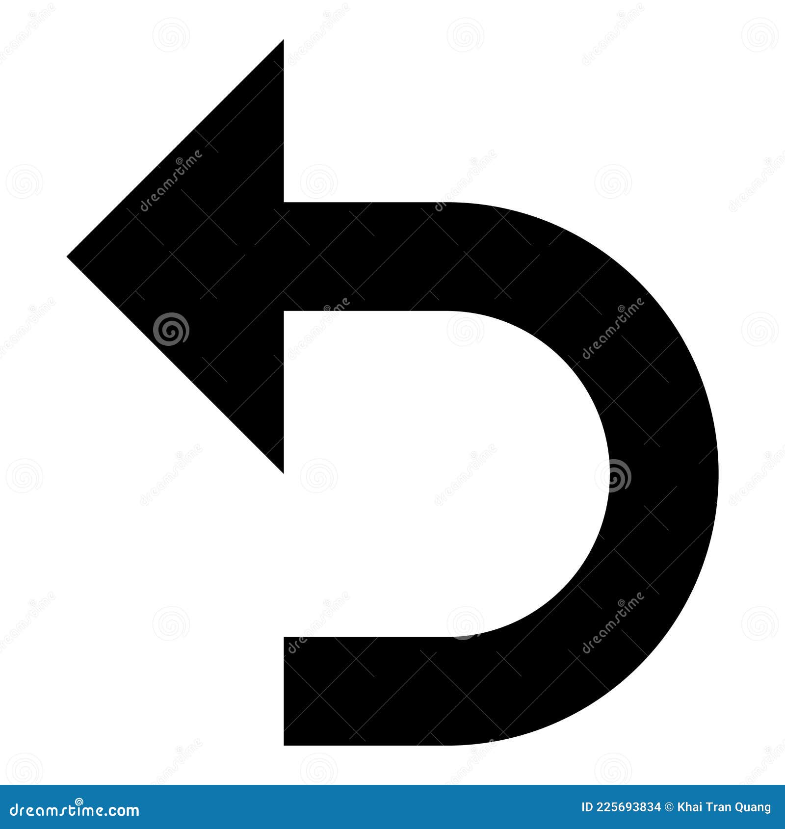 Undo vector icon. stock vector. Illustration of vector - 225693834