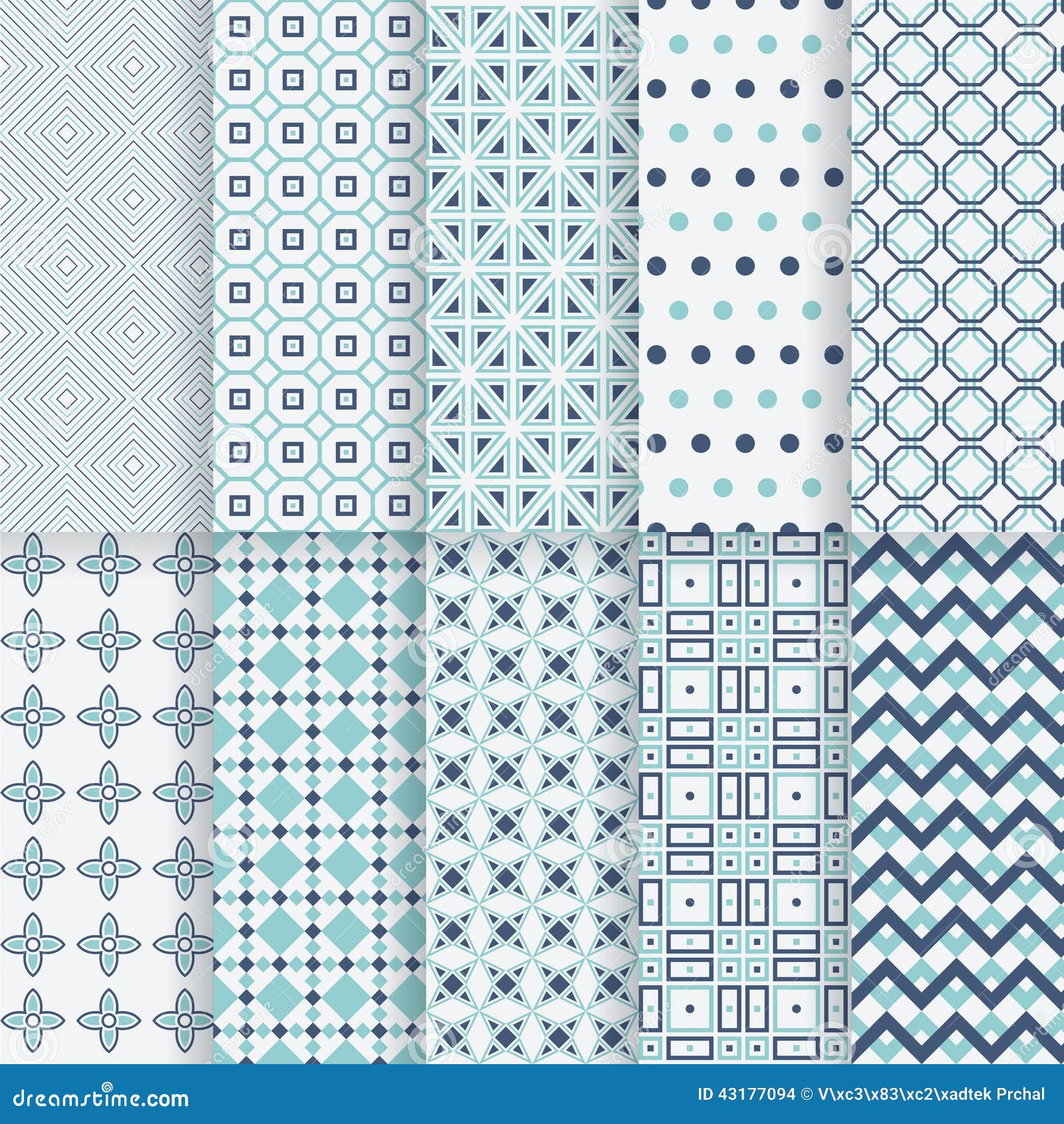 Pack of Decorative Vector Patterns. Stock Vector - Illustration of ...