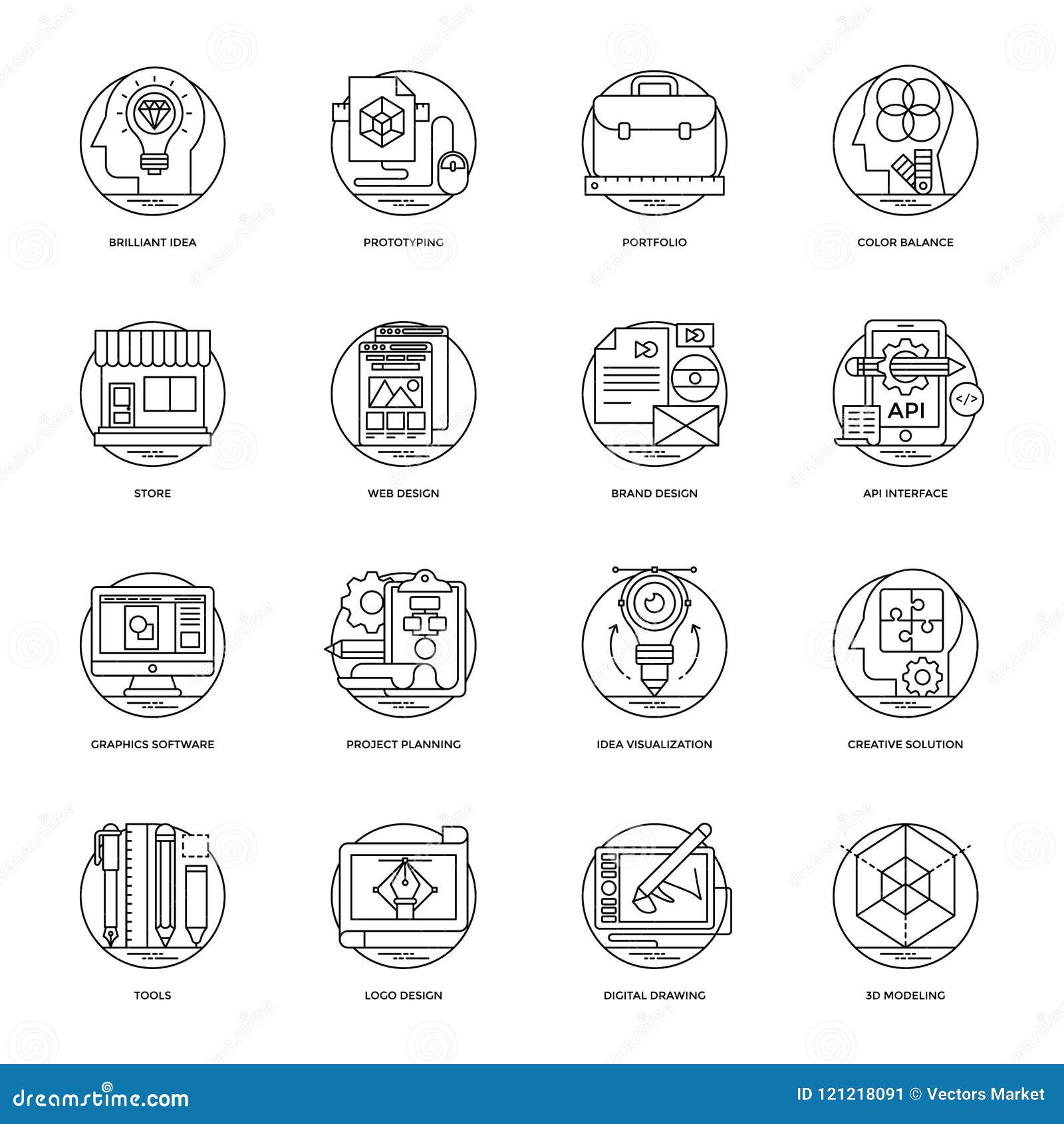 Pack of Design and Development Line Vector Icons Stock Illustration ...