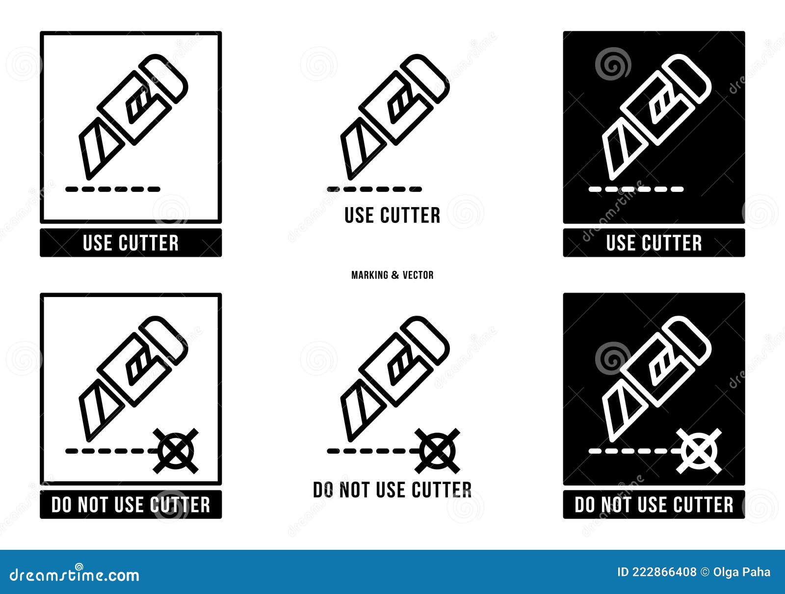 Pack do not cutter 3 stock vector. Illustration of forbidding - 222866408