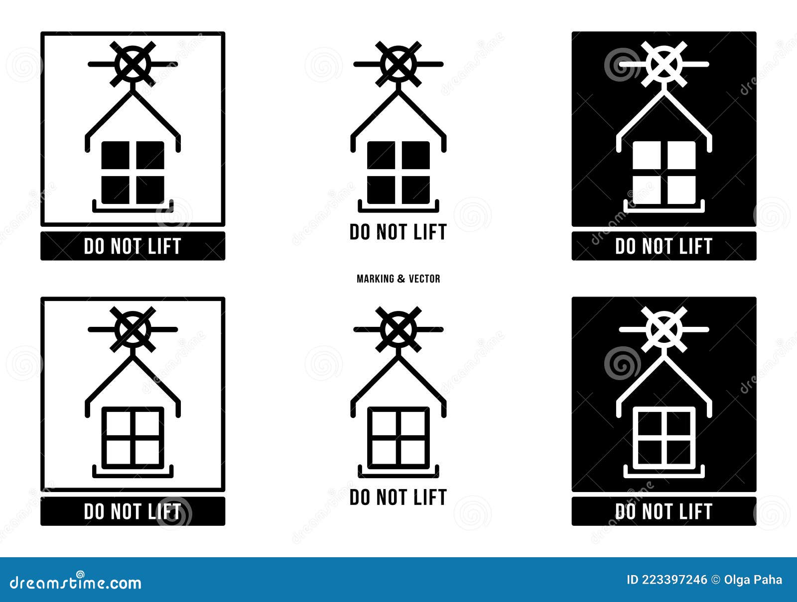 Pack do not lift stock vector. Illustration of application - 223397246