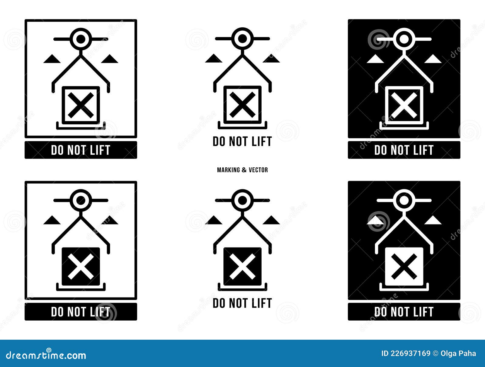 Pack do not lift 2 stock vector. Illustration of icon - 226937169