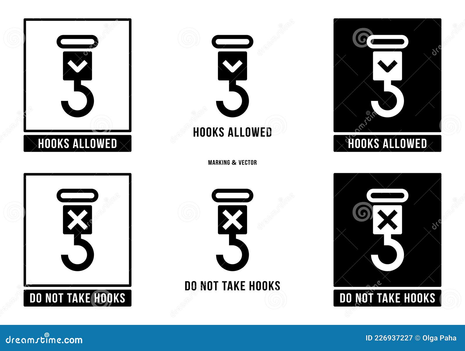 Pack do not take hooks 2 stock vector. Illustration of label - 226937227